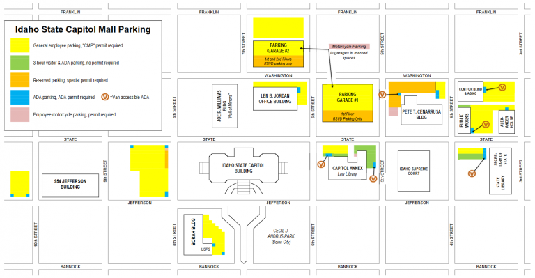 Capitol Mall Parking Map | Capitol Mall Services
